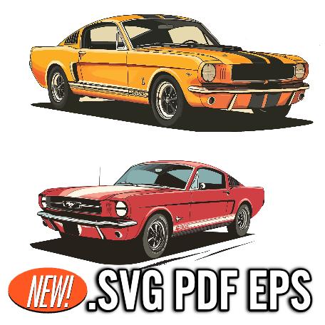 Ford Mustang Vector Art - SVG File - Etsy