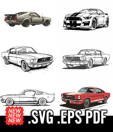 Ford Mustang Vector Art - SVG File - Etsy