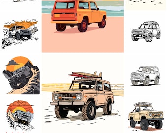 Cartoon Ford Bronco Svg Png Eps, Commercial Use Clipart Vector Graphics ...