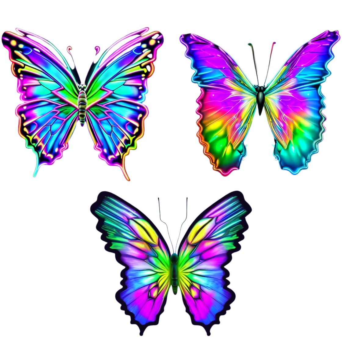 Butterfly Craft Clipart Bright Colors PNG File Digital Download ...