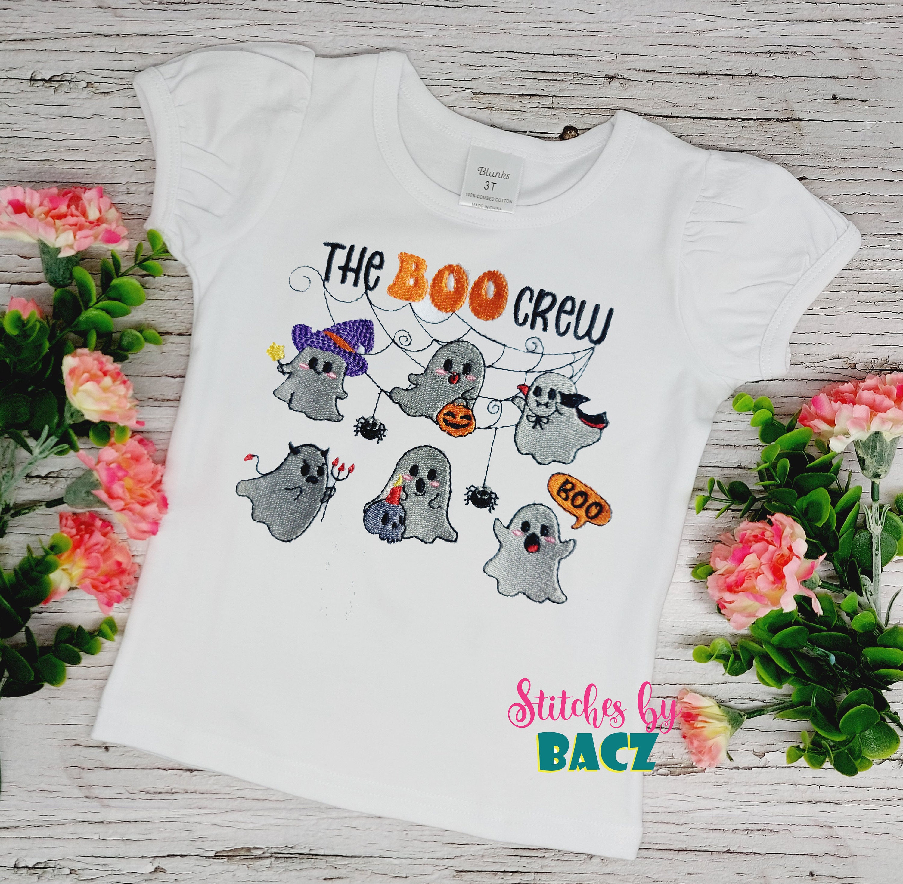 The BOO Crew Embroidery Design, 5 Sizes, Instant Digital File Download ...