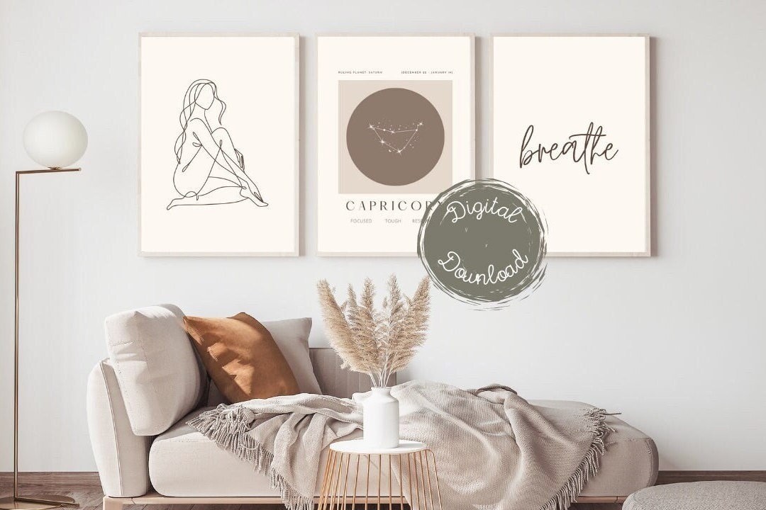 Customized Zodiac Sign Poster With Constellation Month and - Etsy