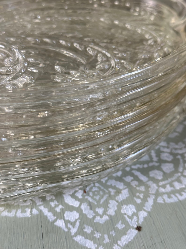 Vintage Federal Glass Wheat Pattern Snack Plates 1950s Plates Only - Etsy