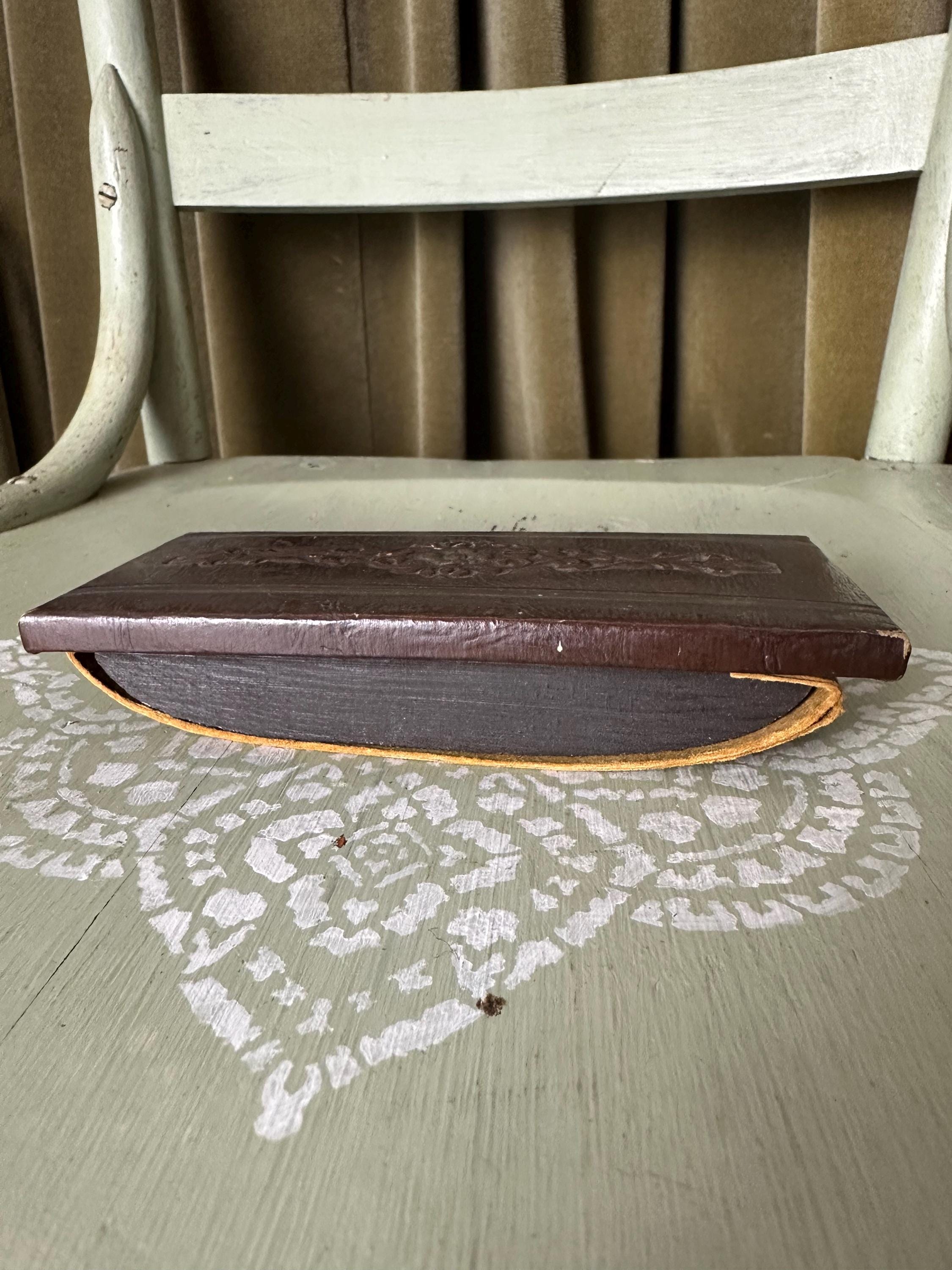 Art Nouveau Leather Floral Embossed Rocking Ink Blotter - Etsy