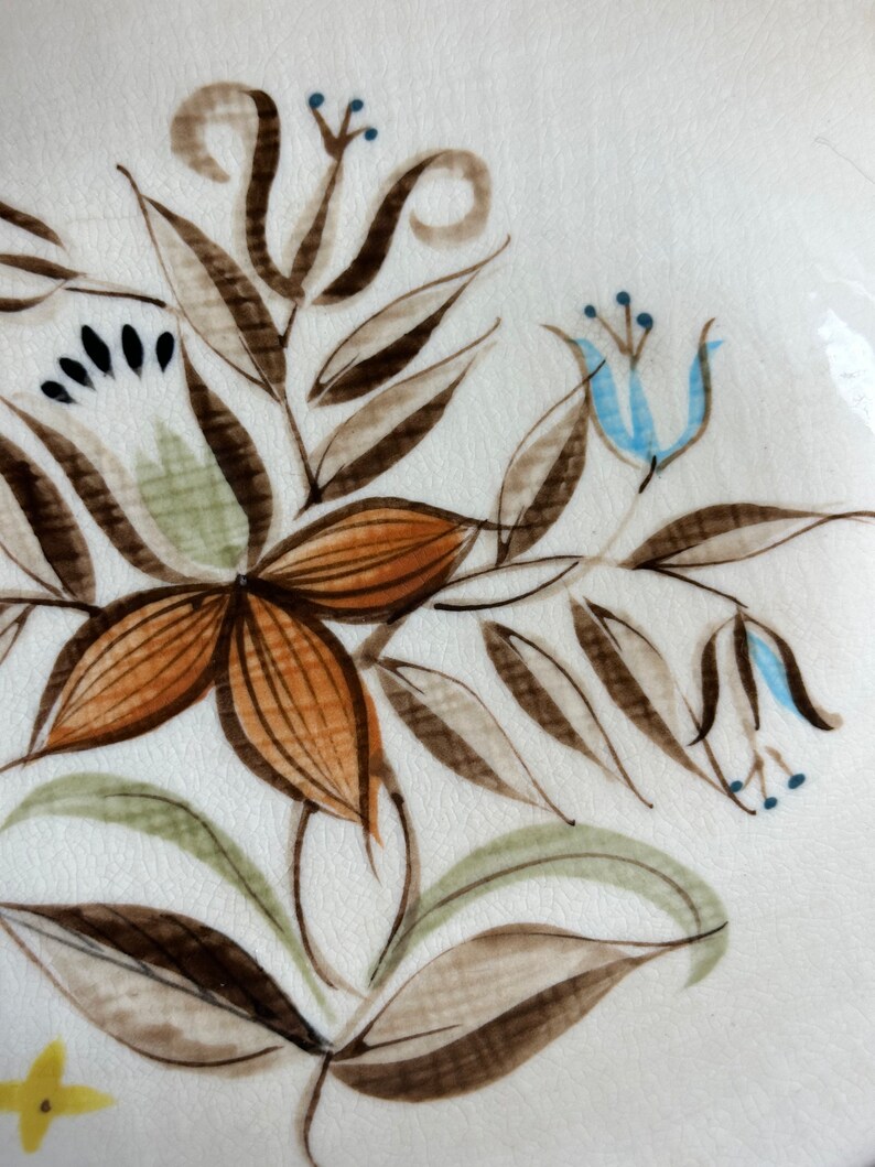 Vintage Granada Kasuga Mid Century Serving Bowl 1960's Hand Painted - Etsy