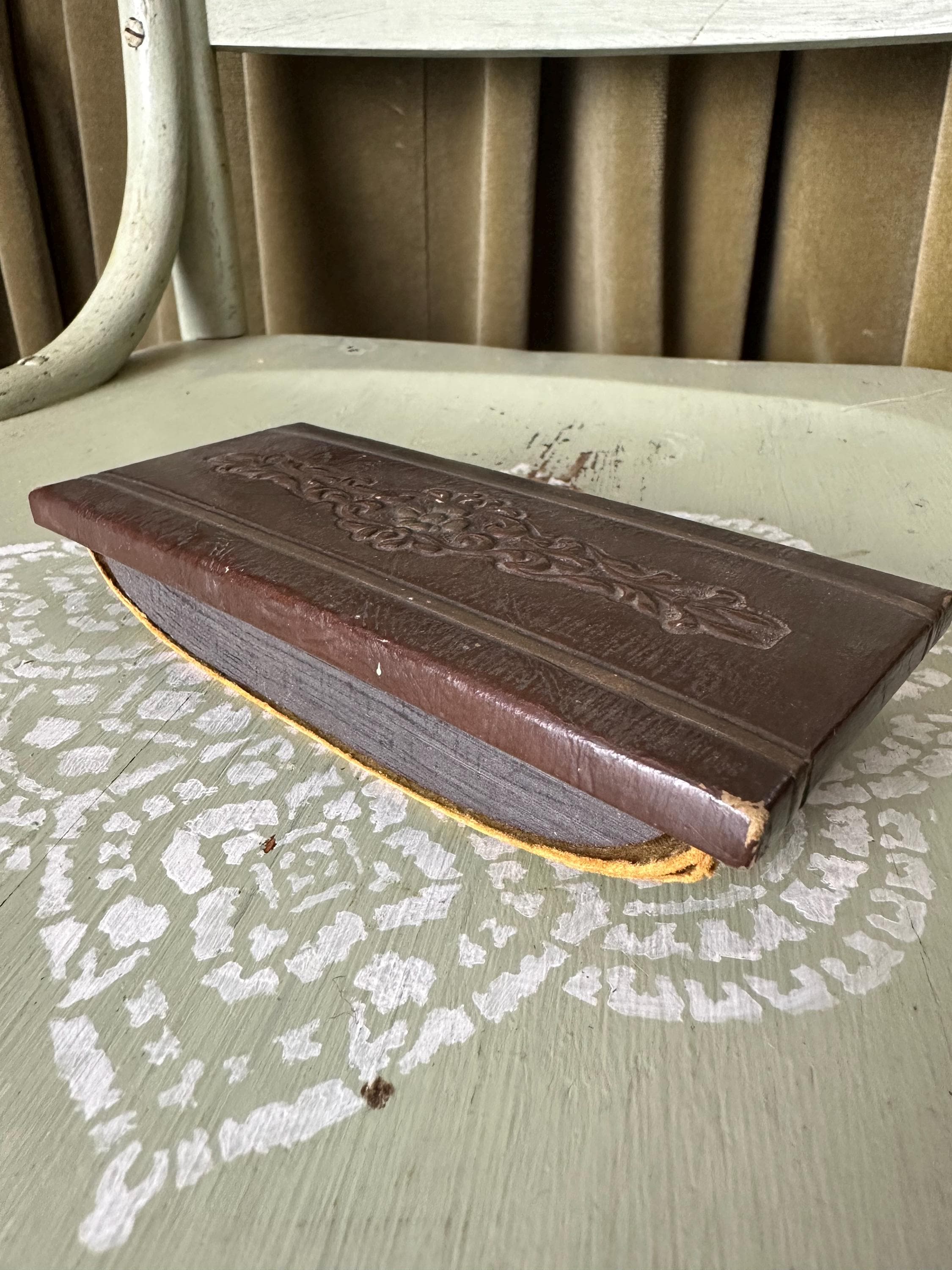 Art Nouveau Leather Floral Embossed Rocking Ink Blotter - Etsy