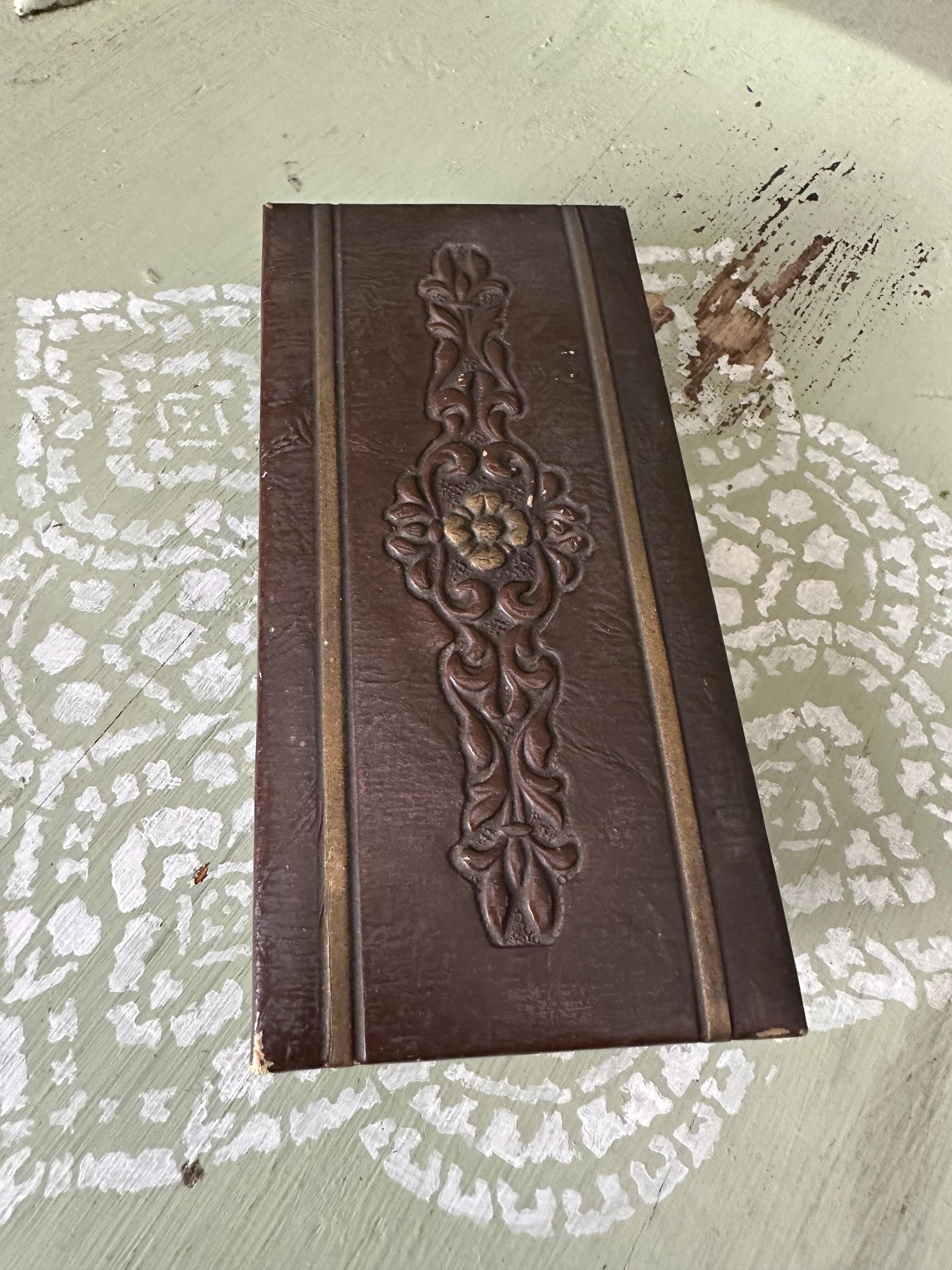 Art Nouveau Leather Floral Embossed Rocking Ink Blotter - Etsy