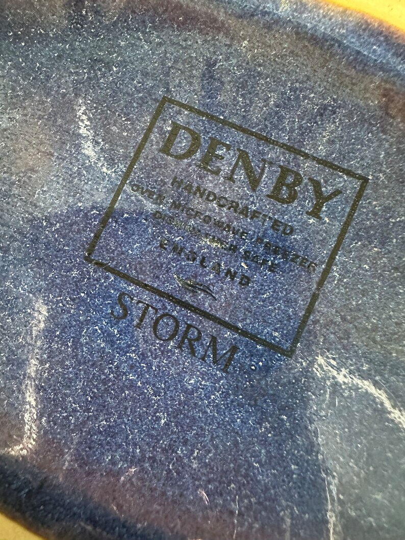 Denby Storm Augratin Baking Dishes Handcrafted Discontinued Made in ...