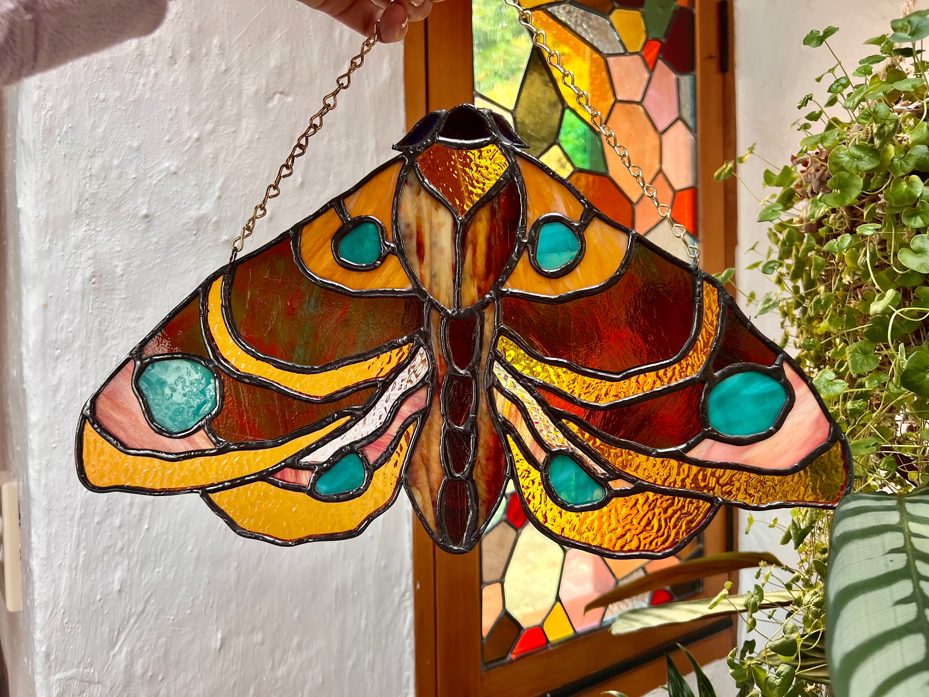 Moth - Stained Glass Pattern - Instant Digital Download (PDF|PNG) - Etsy