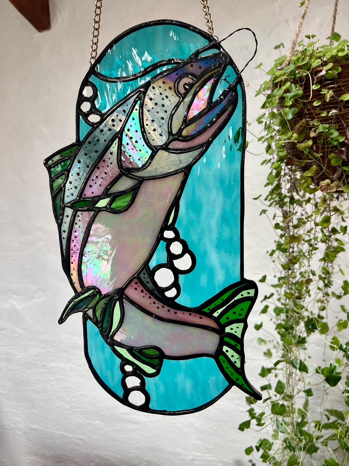 Trout Stained Glass Pattern Stained Glass Pattern Instant Digital ...