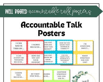 Accountable Talk Posters, Speech Bubble Posters, Classroom Decor ...