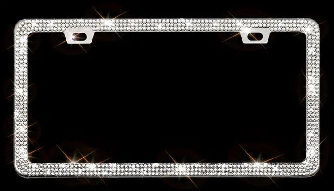 Clear Crystal Diamond Sparkle Bling Rhinestone License Plate Frame - Etsy
