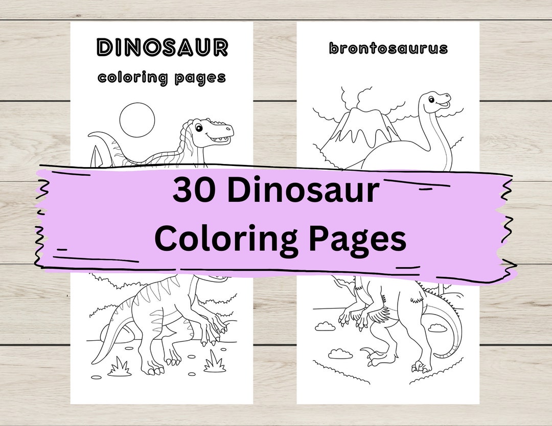 Dinosaur Coloring Pages | Learn Dinosaur Names Activity Book | Adult ...