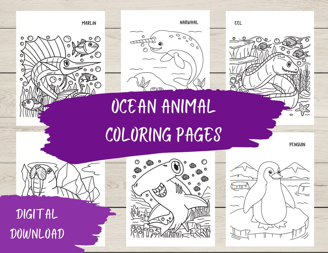 Ocean Animal Coloring Pages | Sea Life Coloring Pages | Toddler ...