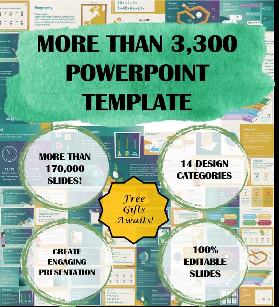 Over 3,300 Editable Powerpoint Templates - Etsy