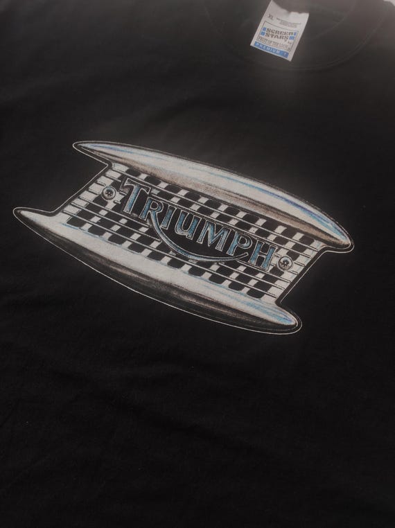 RARE 80s Triumph Motorcycles Screen Of Stars Fruit Of… - Gem