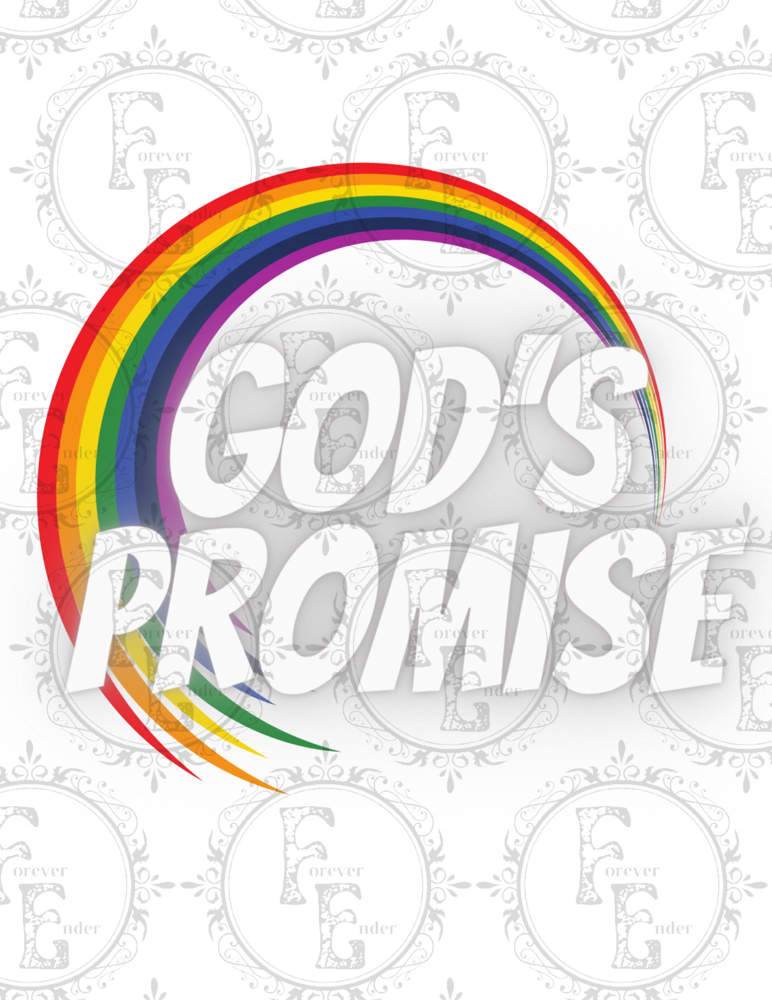 Gods Promise Circle PNG - Etsy