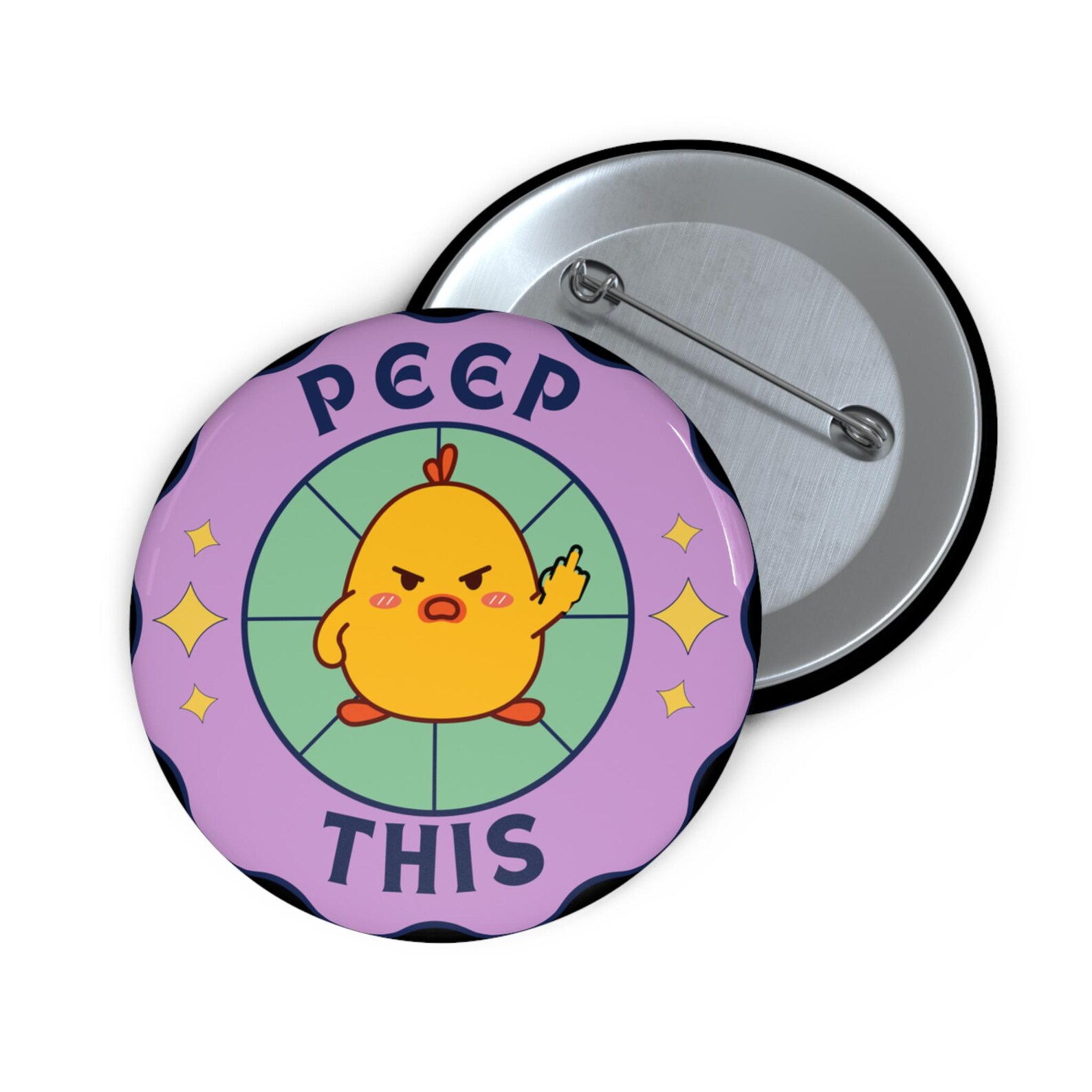 Playful Chick Custom Pin Buttons, Cute Accessories, Gifts for Friends ...