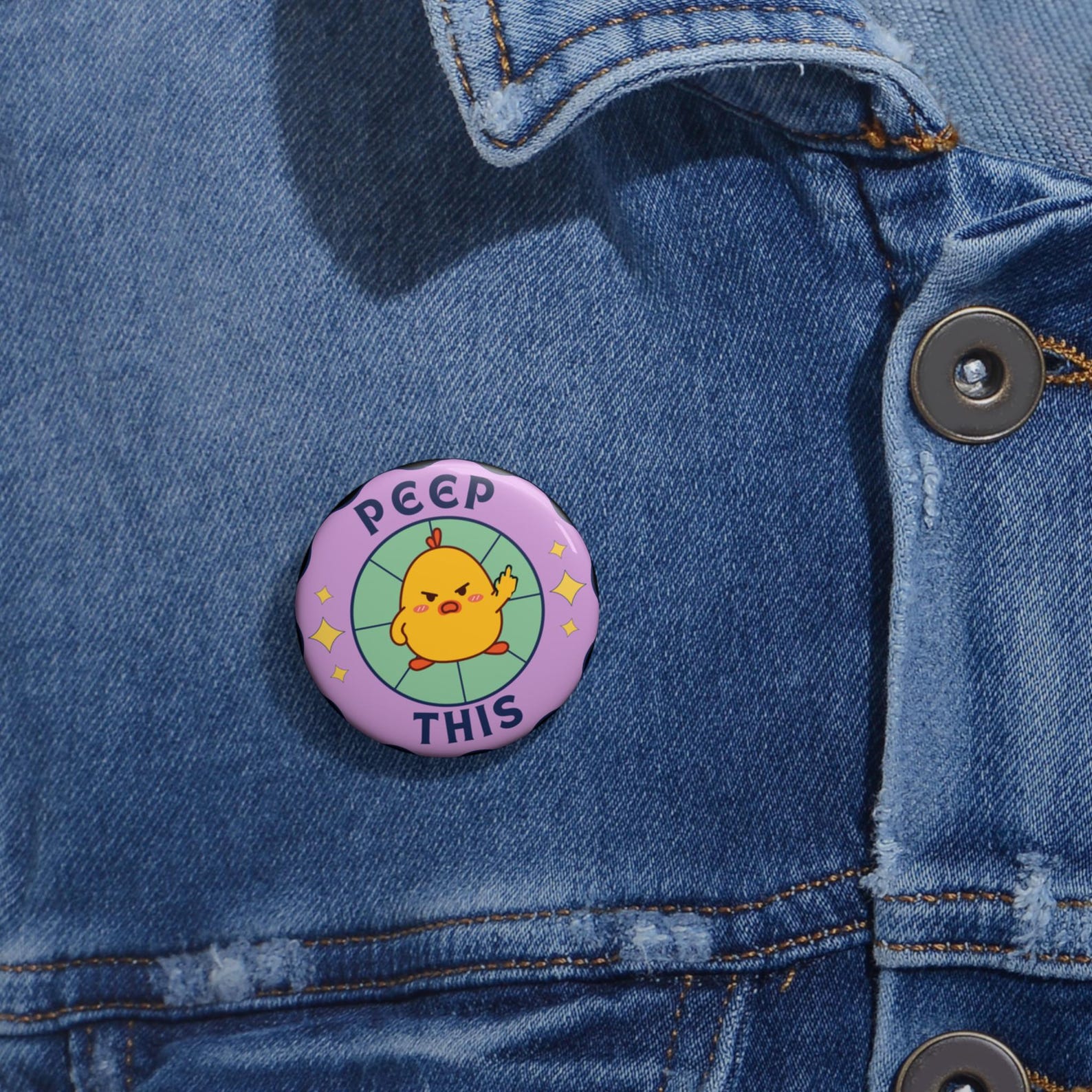 Playful Chick Custom Pin Buttons, Cute Accessories, Gifts for Friends ...