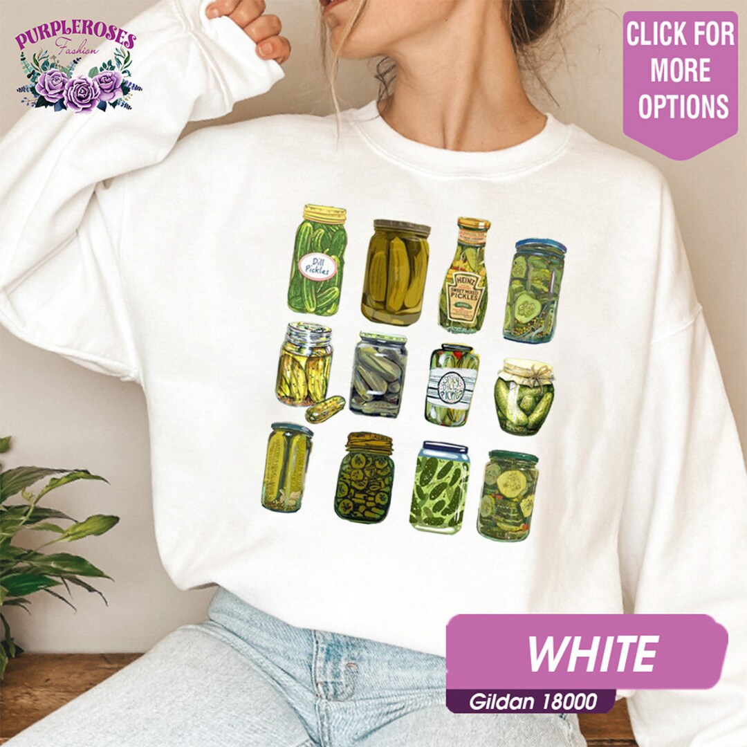 Aesthetic Canned Pickles Sweatshirt Pickle Crewneck - Etsy