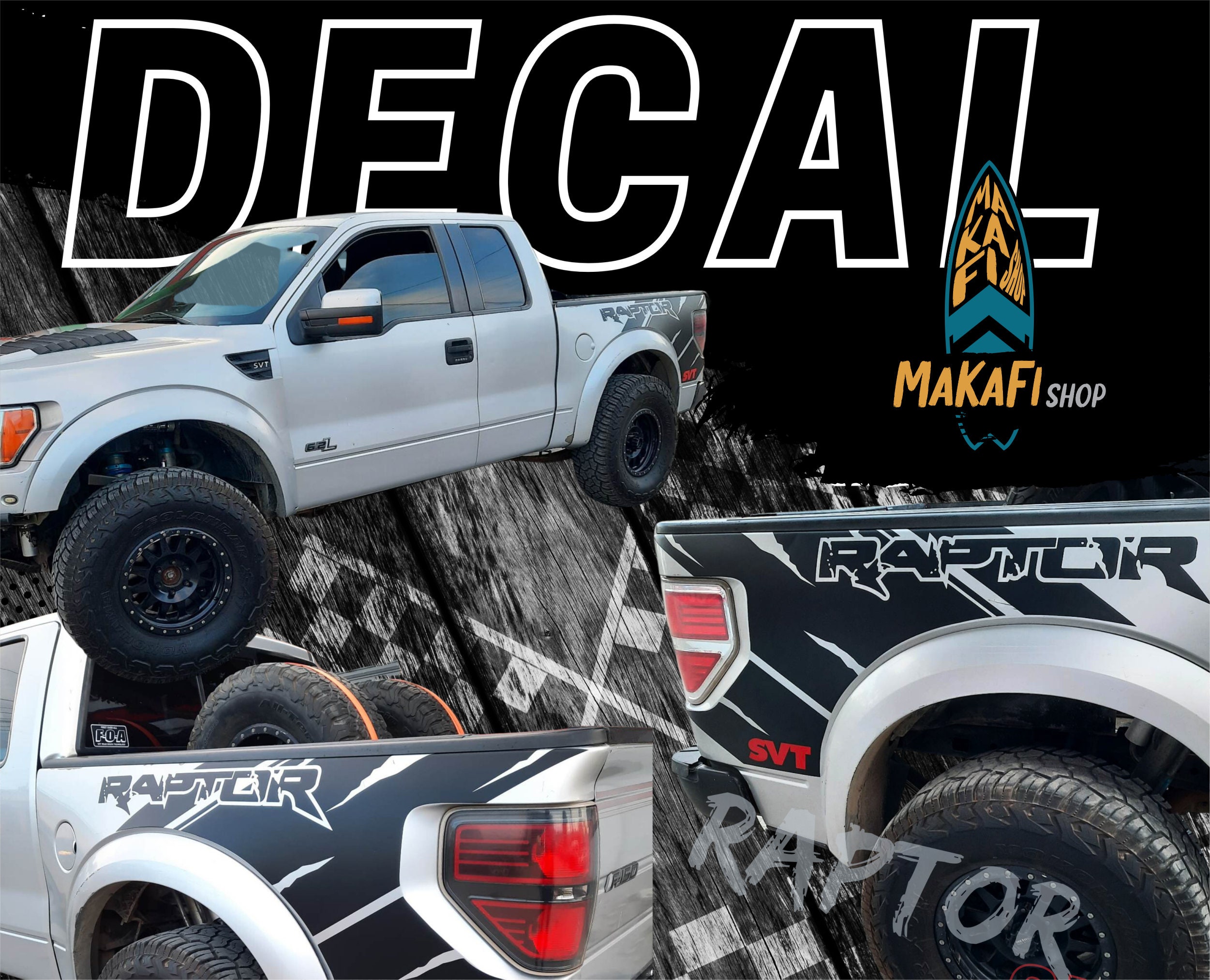 2010 - 2014 Raptor SVT Decals Truck Decals Black Matte - Etsy