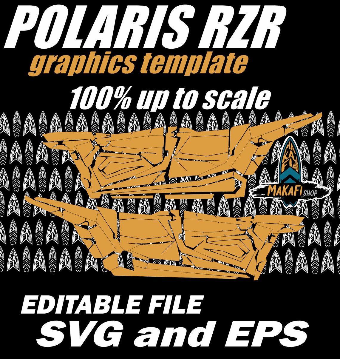 Polaris Rzr 1000 Graphics Template - 100% up to Scale Redy to Design - Etsy