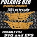 Polaris Rzr 1000 Graphics Template - 100% up to Scale Redy to Design - Etsy