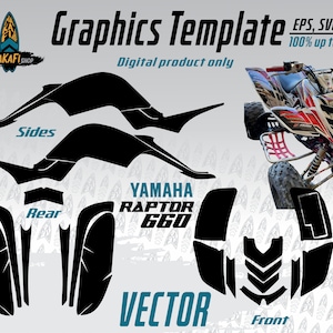 Graphics Template - Yamaha Raptor 660 EPS SVG PDF - Etsy