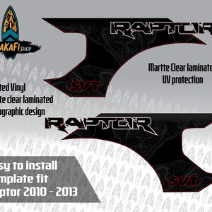 2010 - 2014 Ford Raptor SVT Decals - Topographic Desing off Road Matte ...