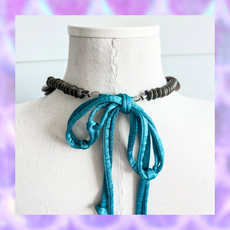 Y2K Mermaid Core Dress NWT Teal Flowy Halter Neck Dress With Wood ...