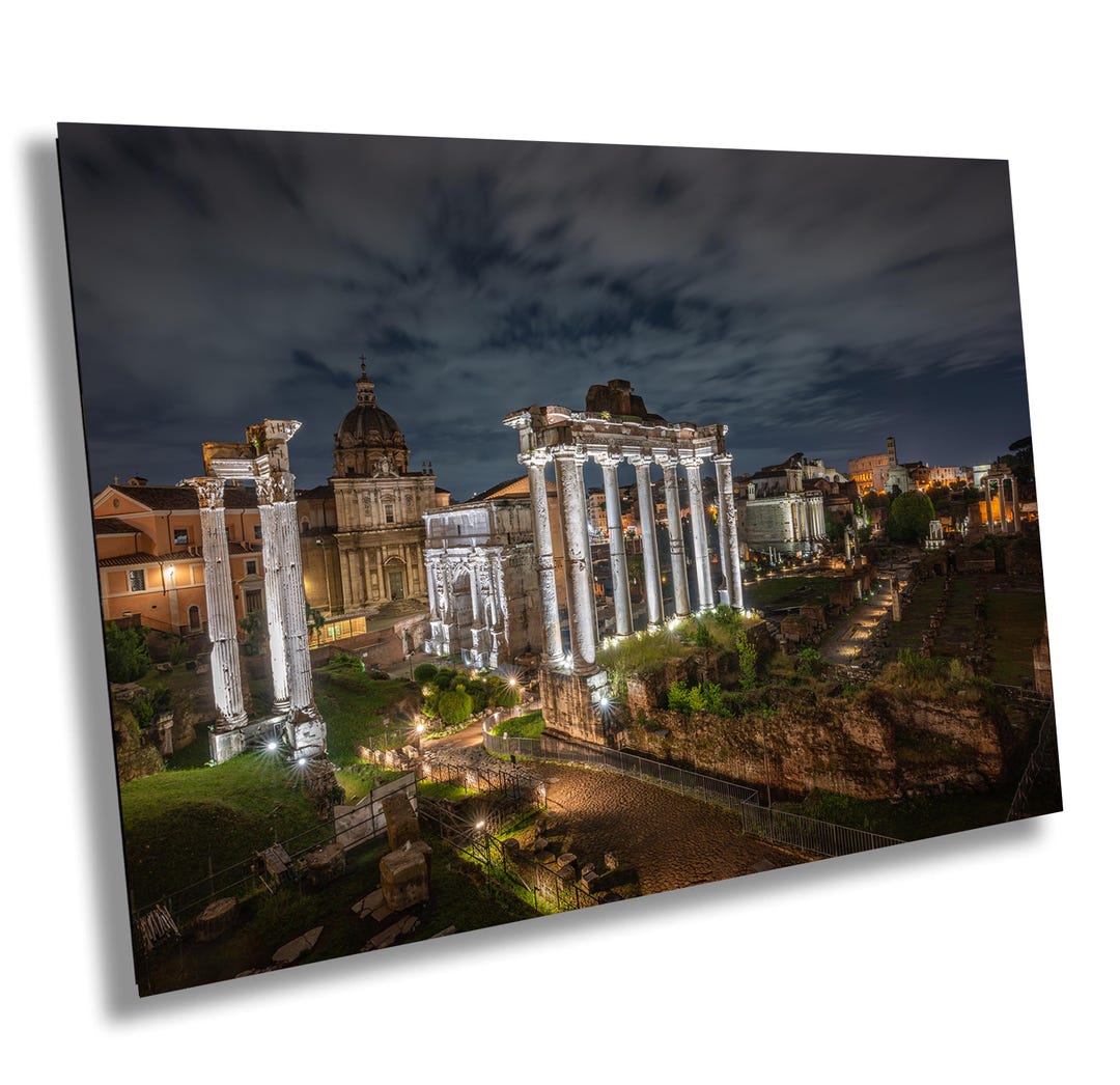 The Roman Forum at Night, Authentic Rome Photography, Rome, Italy ...