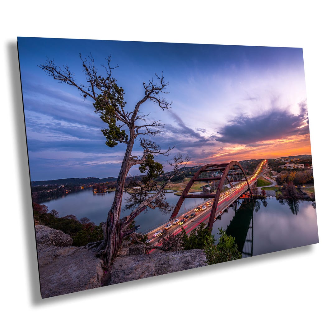 360 Bridge Overlook Austin, Texas, Sunset Lake Austin, Print, Canvas ...