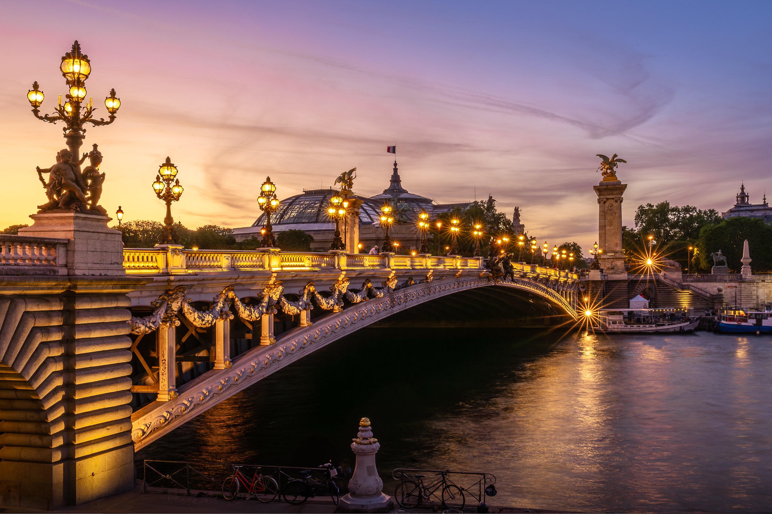 Pont Alexandre III Bridge Sunset Photography Paris Fine Art Print Etsy