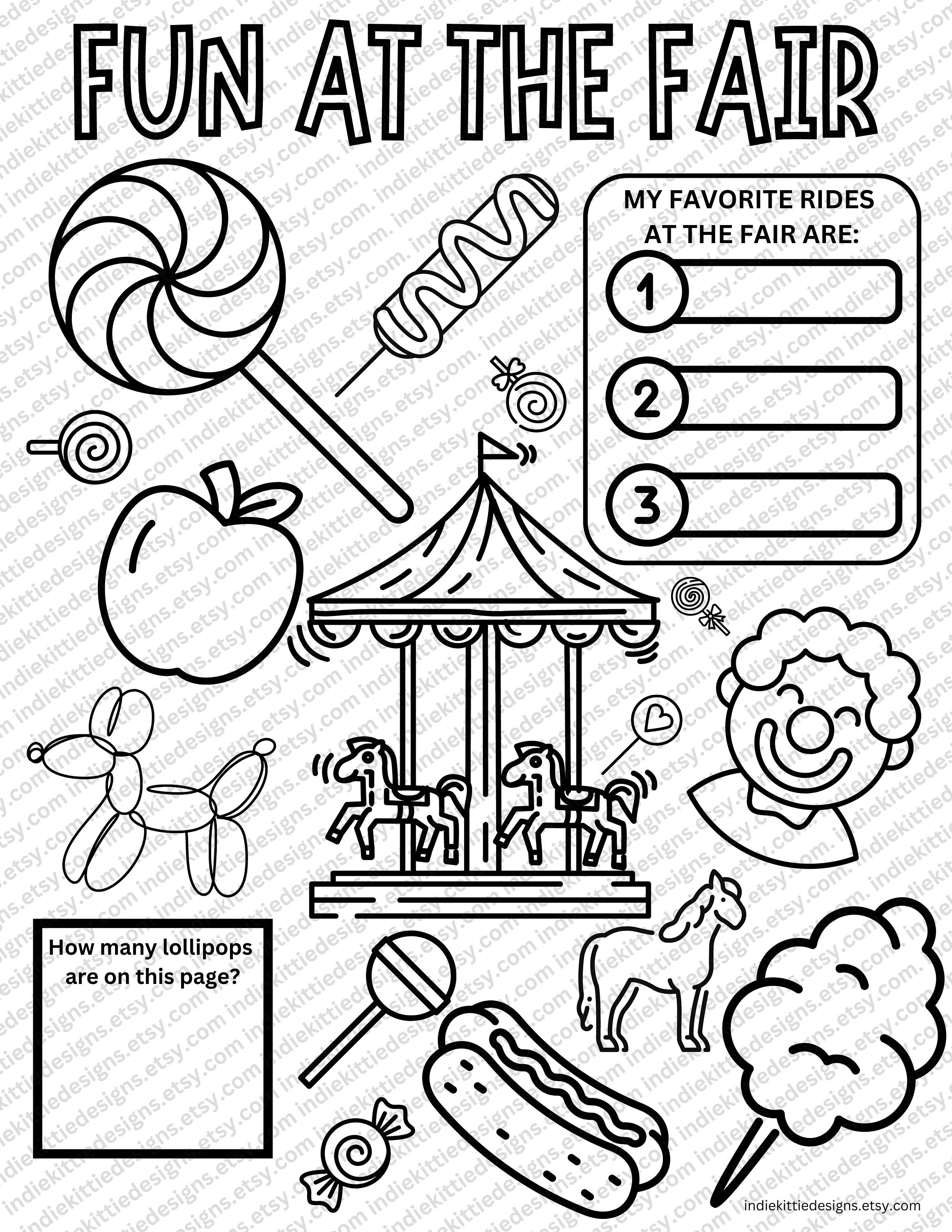 County/state Fair Checklist | INSTANT DIGITAL DOWNLOAD | Festival ...