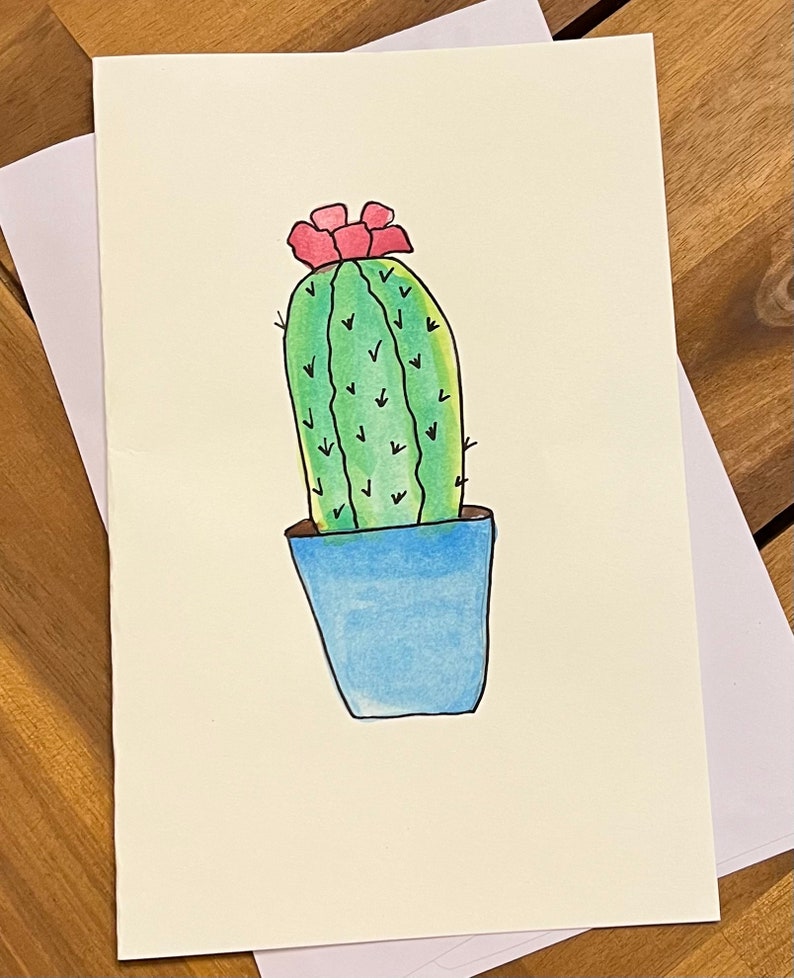 Cactus Greeting Card - Etsy