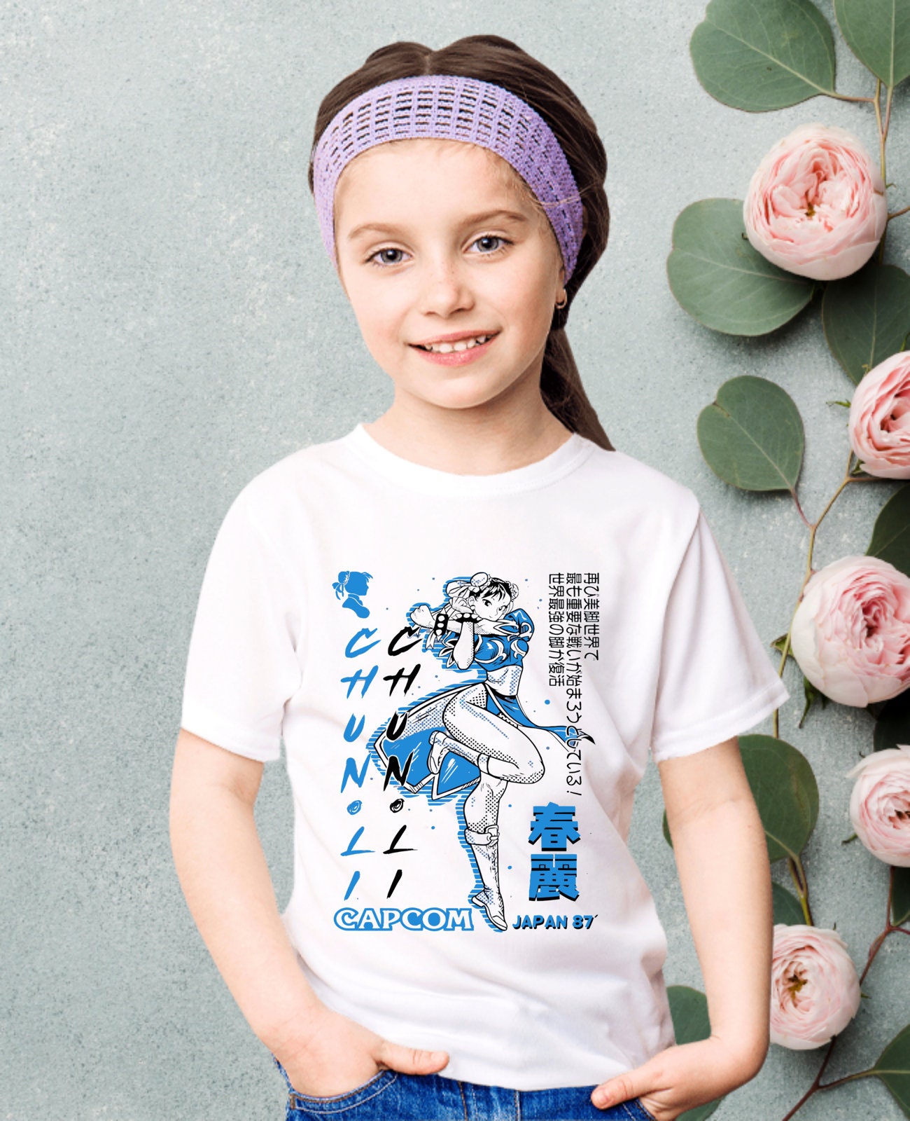 Kids Chun Li Portrait Super Turbo Premium Unisex T-shirt, Anime Short ...