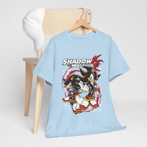 Hedgehog Shadow T-shirt - Speedster Energy, Japanese Anime Hero, Gaming ...