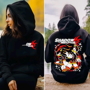 Hedgehog Shadow Anime Hoodie, Anime Vintage Grunge Gothic Metal Graphic ...