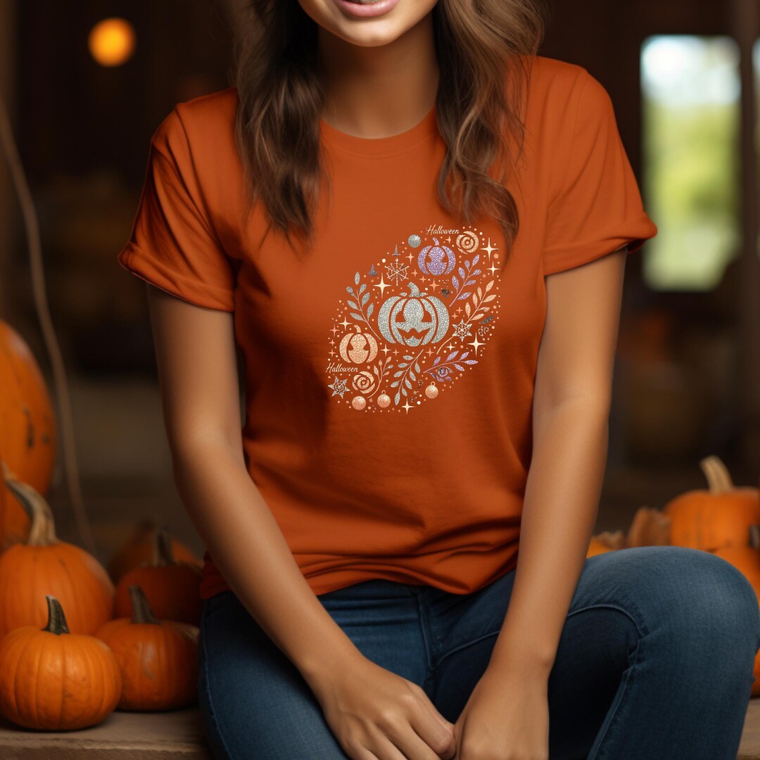 Glitzy Pumpkin Png, Halloween Png, Halloween Png, Halloween Shirt ...