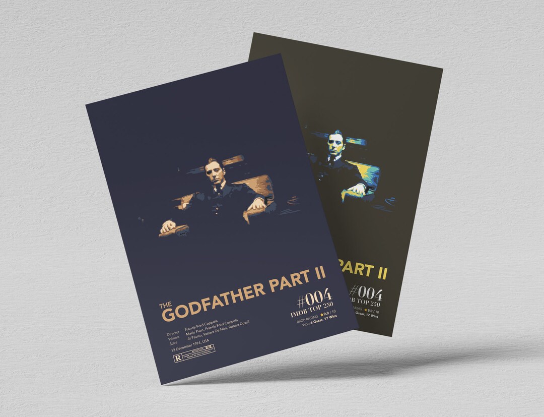 The Godfather Part II Movie Poster IMDB Top 250/4 Vector Posters ...