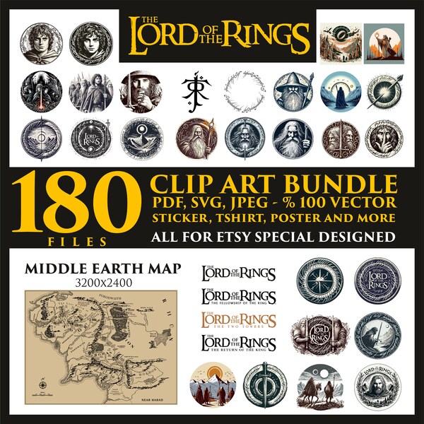 Middle Earth Map - Etsy