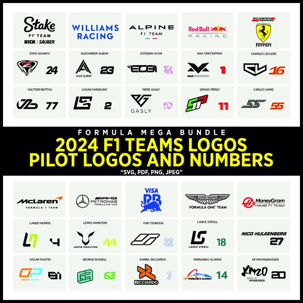 Formula 1 Driver Logo - Etsy UK