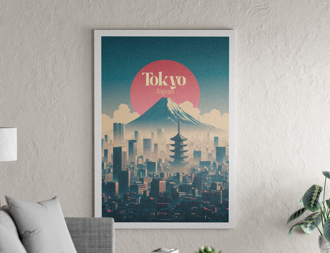 Tokyo City Poster Vector Poster Hand Card Japan Illustrator Part 05 - Etsy