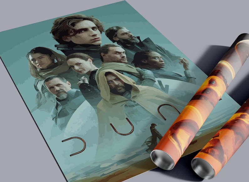 Dune Part 1, Dune Part 2 Timothée Chalamet Vector Poster Digital Poster ...