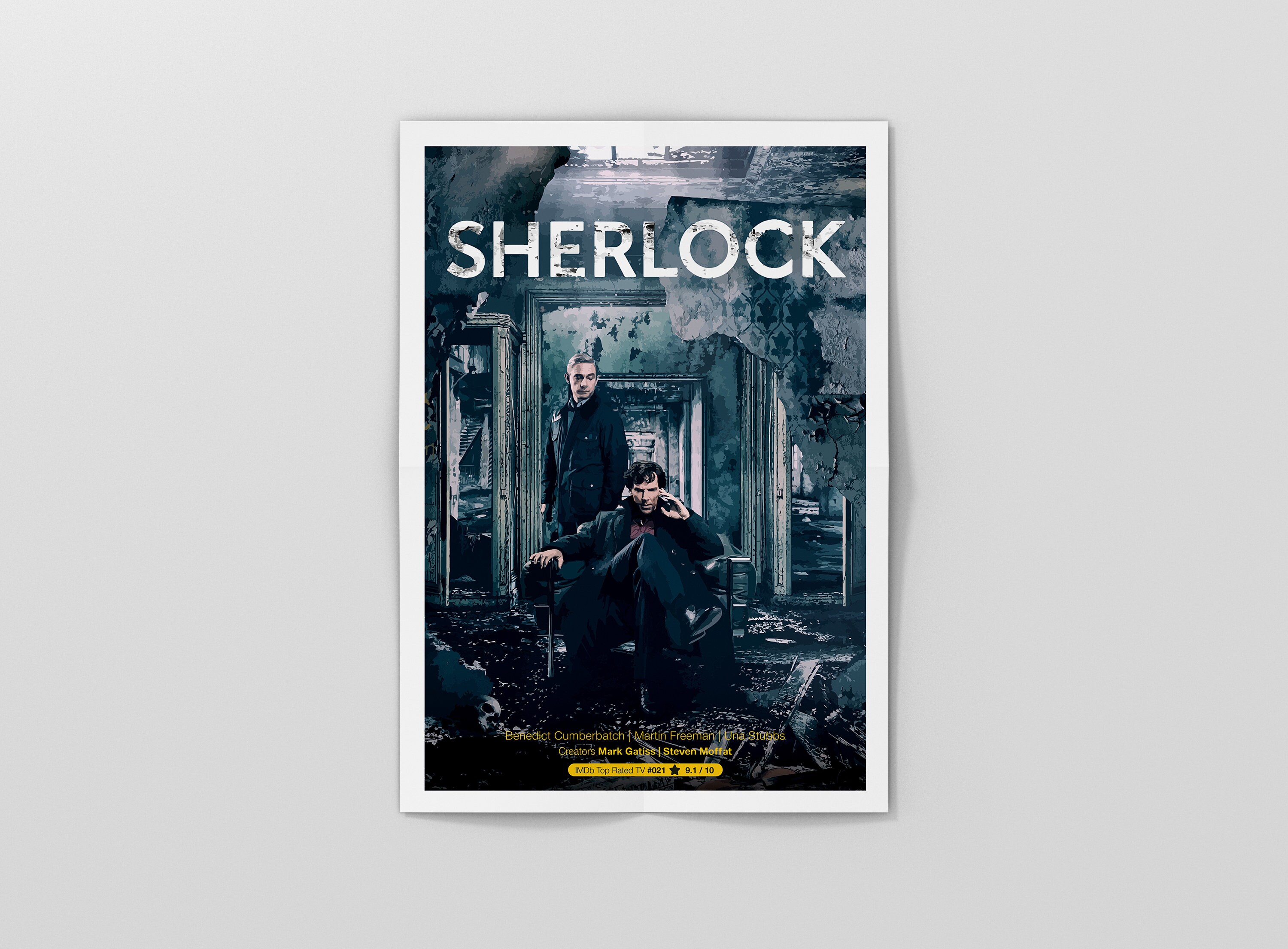 Sherlock Vector Poster Tv Series Series Imdbtop 250 TV Series Digital ...