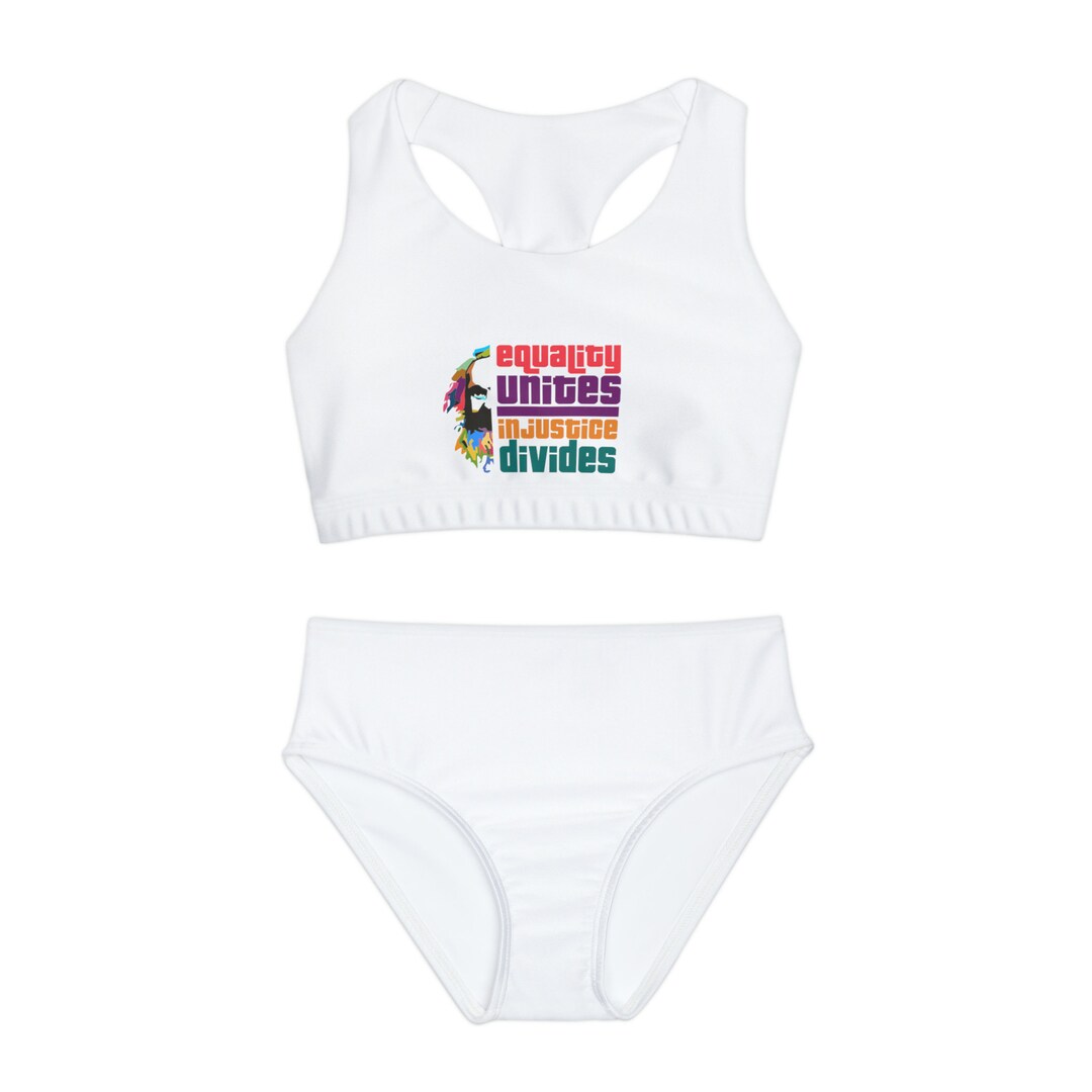 Girls Two Piece Swimsuit Aop Etsy