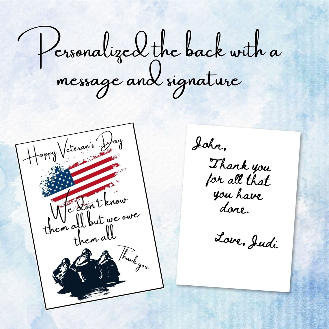 Happy Veteran's Day Card Printable, Thank You for Your Service ...