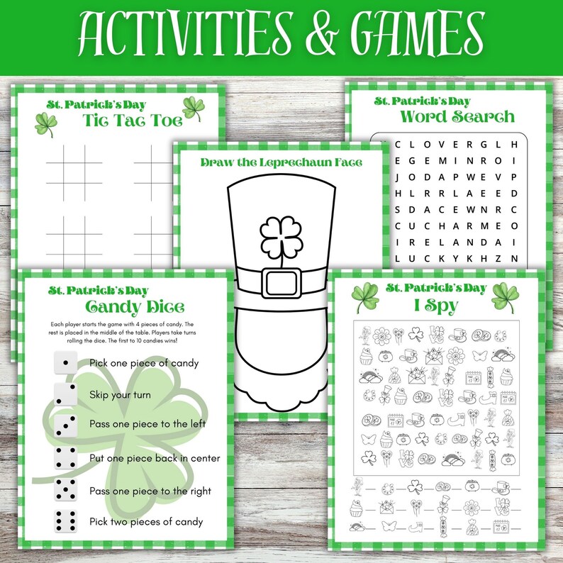 St. Patrick's Day Activity Bundle, Kids Coloring Pages, Classroom ...