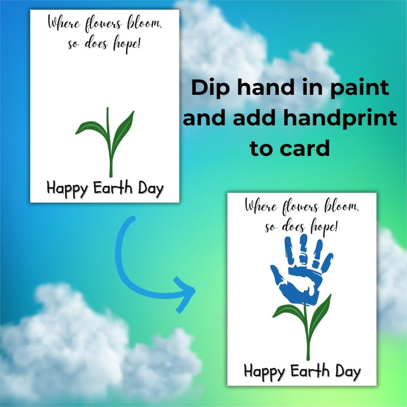 Kids Earth Day Activity, Kids Handprint Art for Earth Day, Earth Day ...