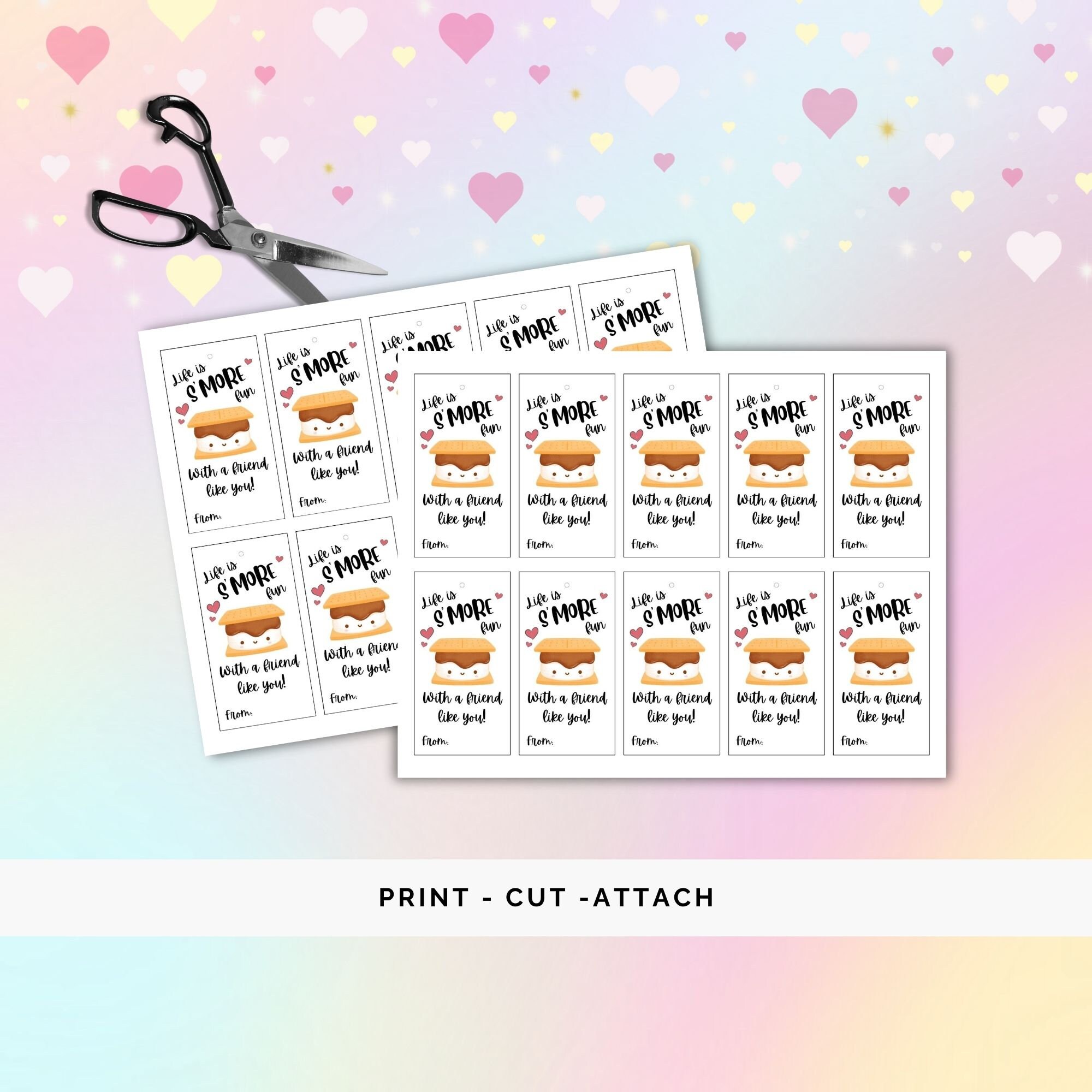 Life is Smore Fun With a Friend Like You Gift Tags, Valentine's Day ...